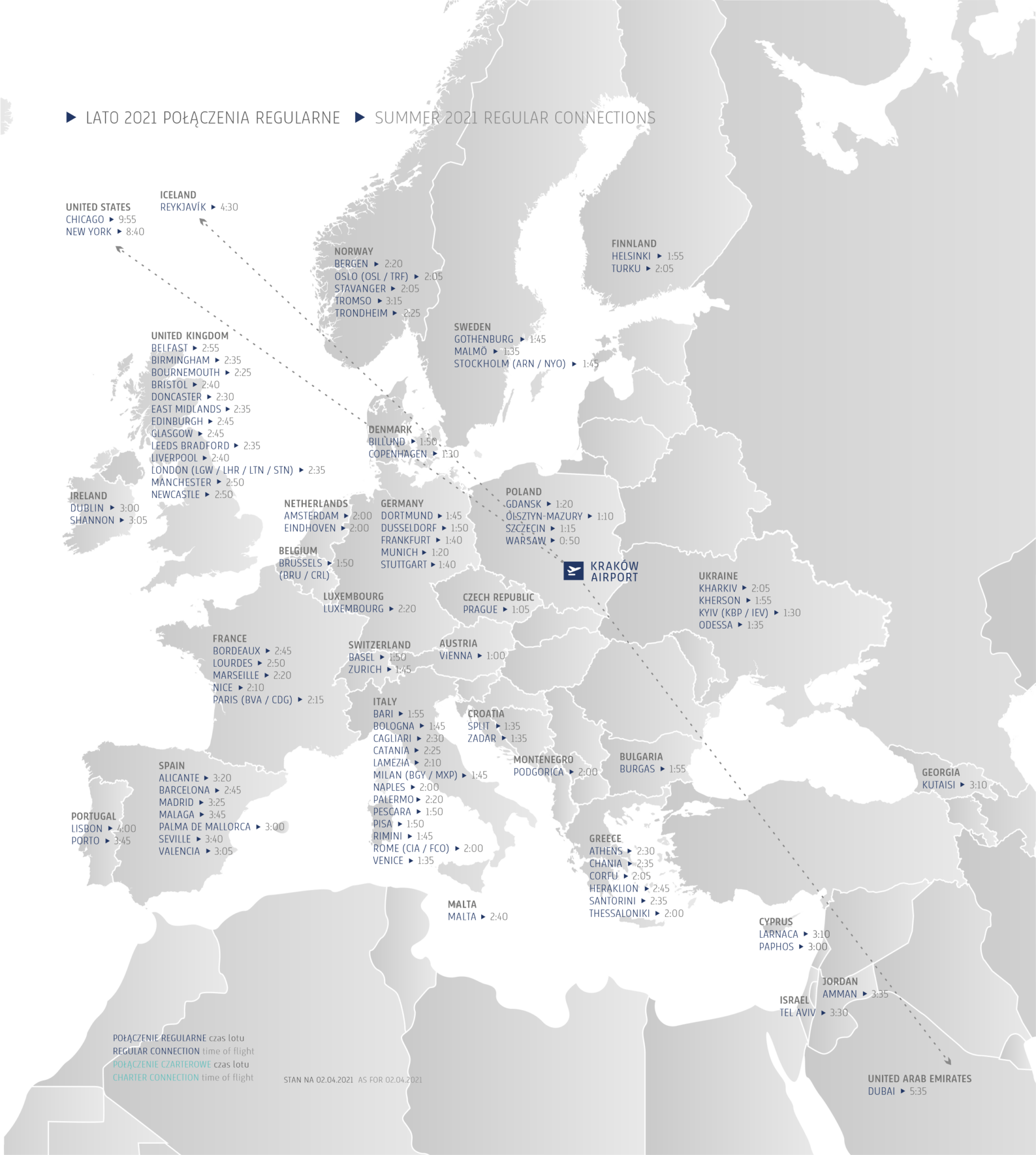 Nowy rozkład lotów – LATO 2021 – Kraków Airport Blog